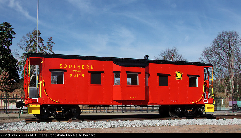 SOU X3115 at the Hub City Railroad Museum and Amtrak Depot